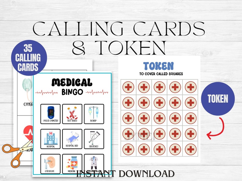 Medical Bingo, Nurse Bingo, Nurse Graduation Party Game, Doctor Game ...