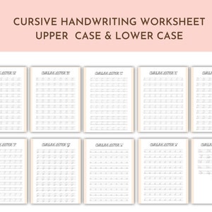 52 Printable Cursive Handwriting Practice Sheets | Neat Handwriting ...