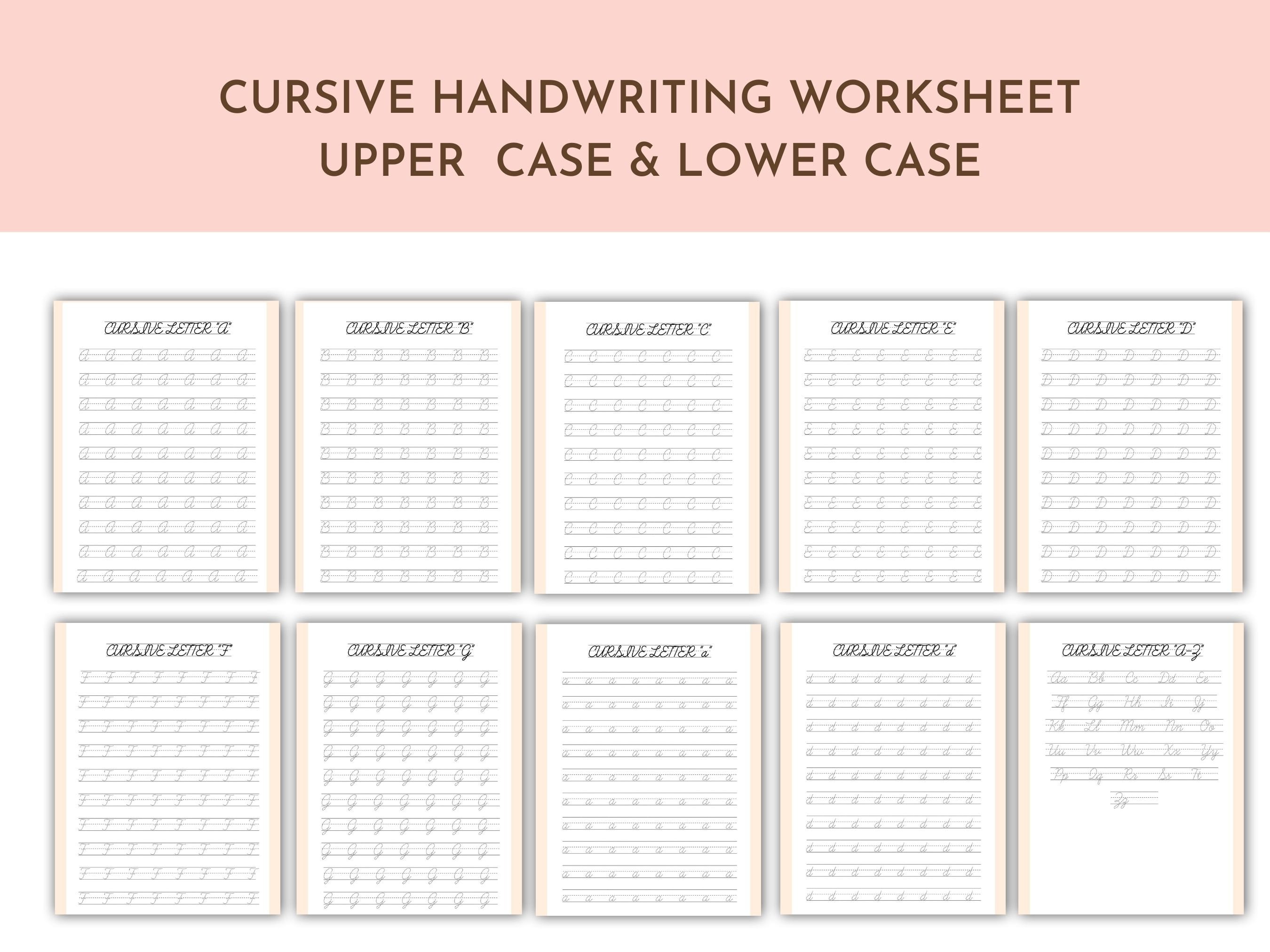 52 Printable Cursive Handwriting Practice Sheets | Neat Handwriting ...