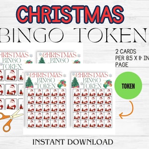 Christmas Bingo Cards Printable Party Game Christmas Activity Cute ...