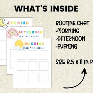 Daily Routine Chat for Kids | Learning Material for Preschool Kids ...