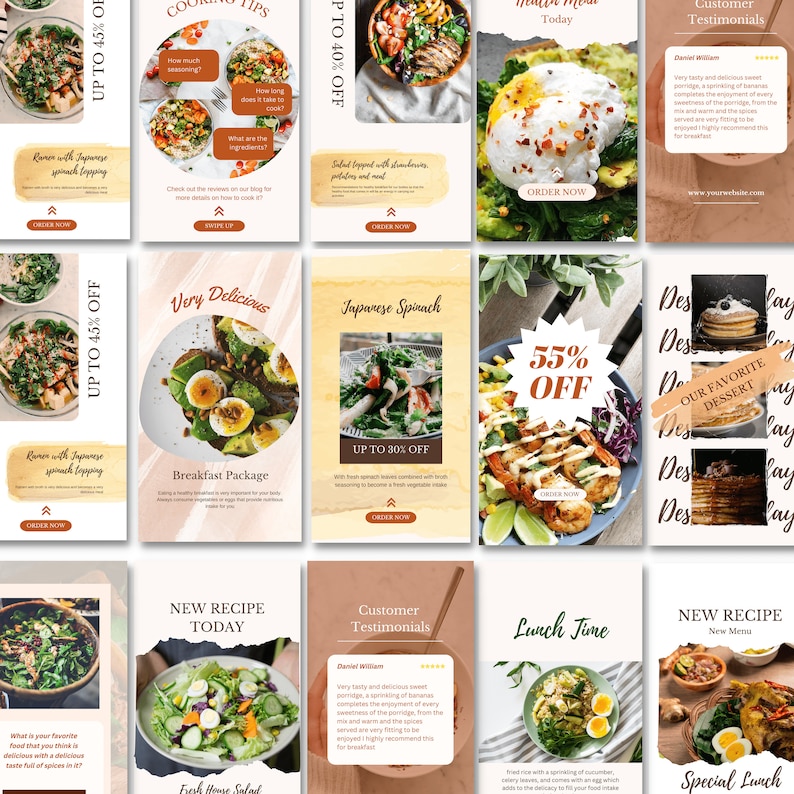 50 Food Instagram Story for Blogger, Food Health Instagram Canva ...