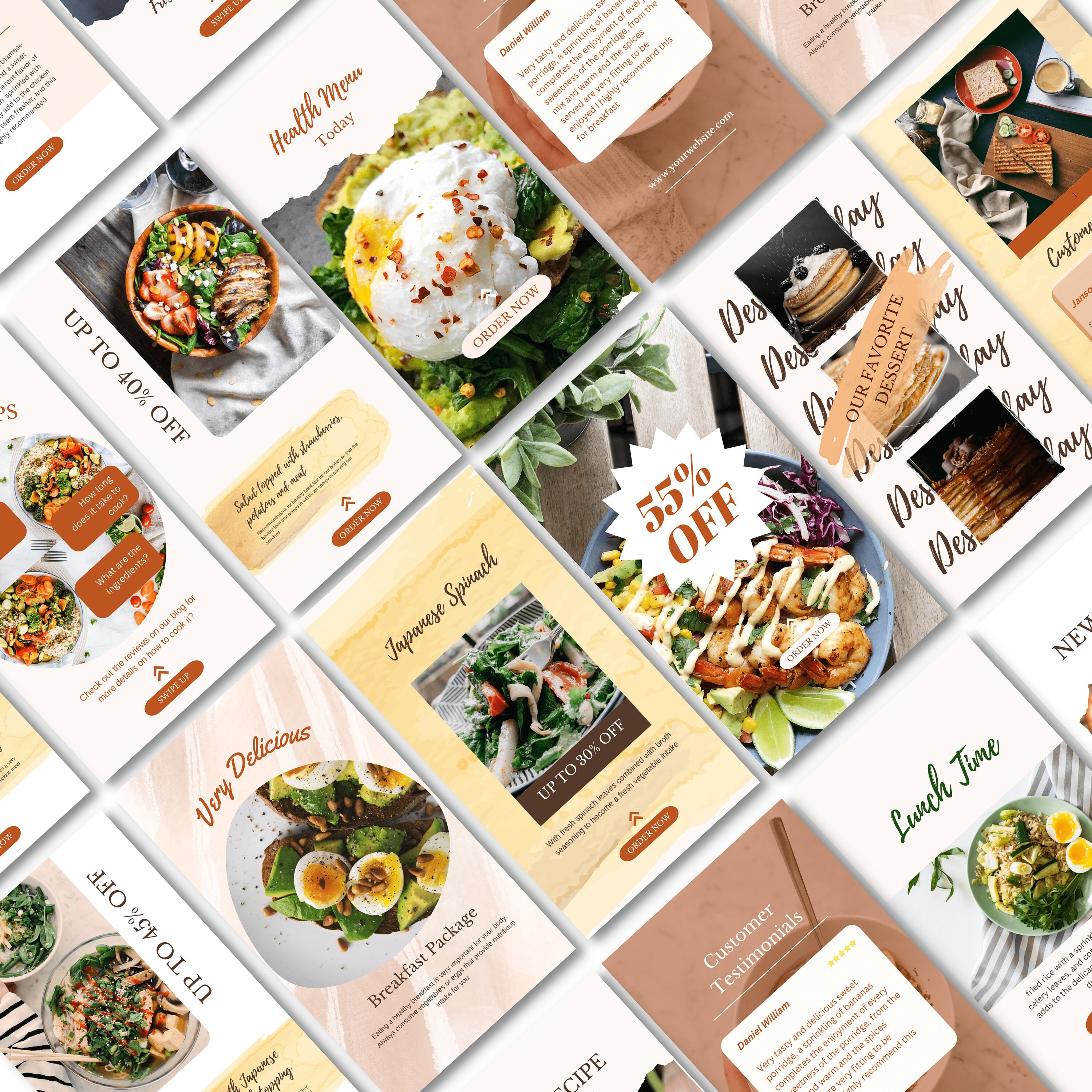50 Food Instagram Story for Blogger, Food Health Instagram Canva ...