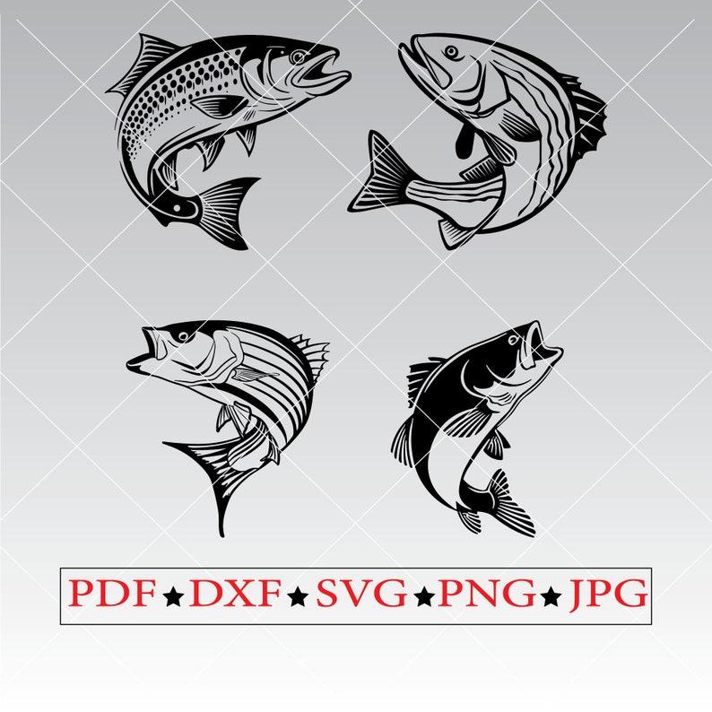 Fish Svg Fish Clipart for Gifts Design Svg Clipart Files Fishing Svg ...