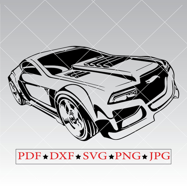 Muscle Car SVG Bundle, Challenger Mustang Charger Clipart (digital ...