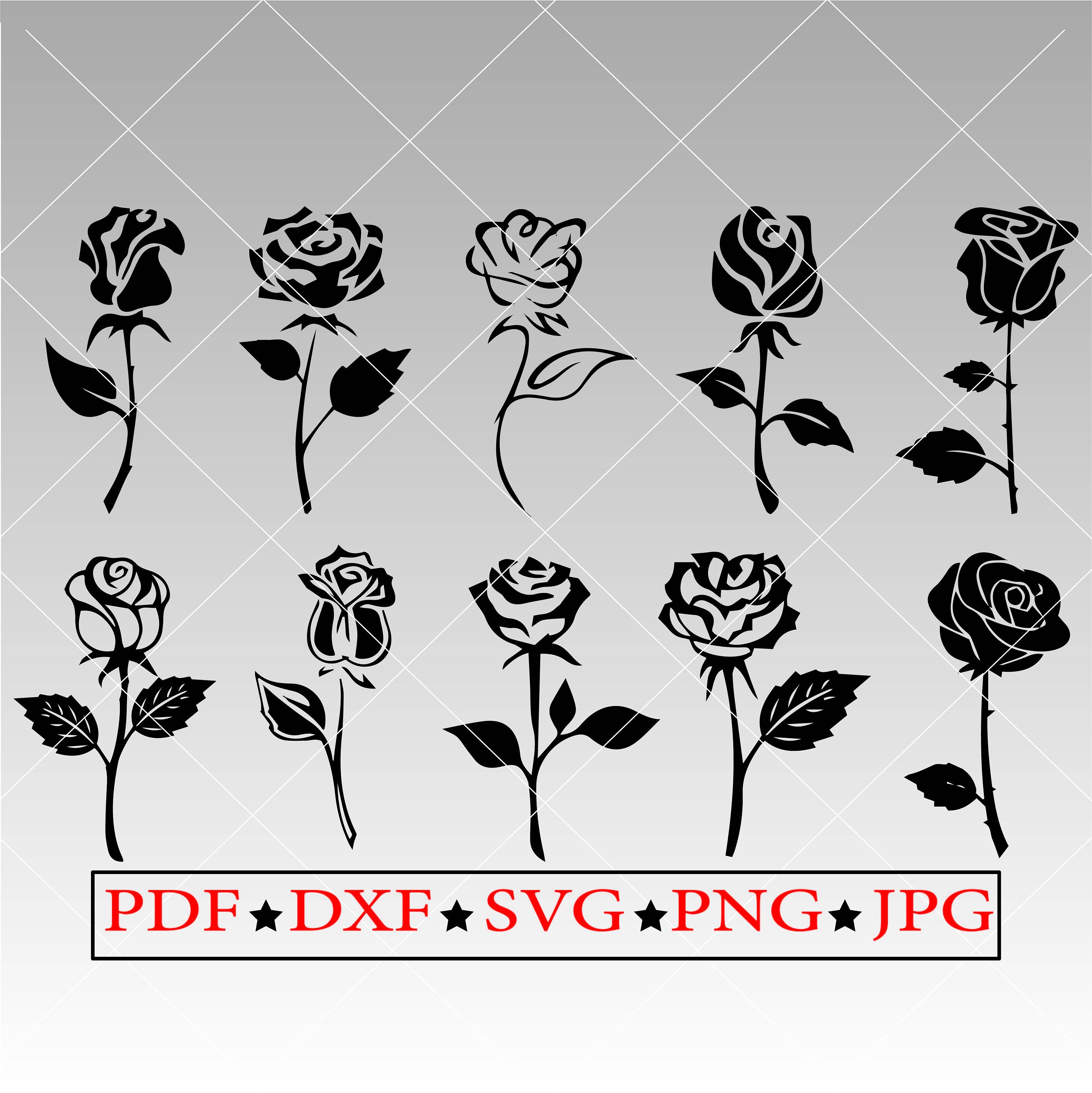 Flowers Clipart Svg Flowers for Gifts Design Svg Clipart Files - Etsy