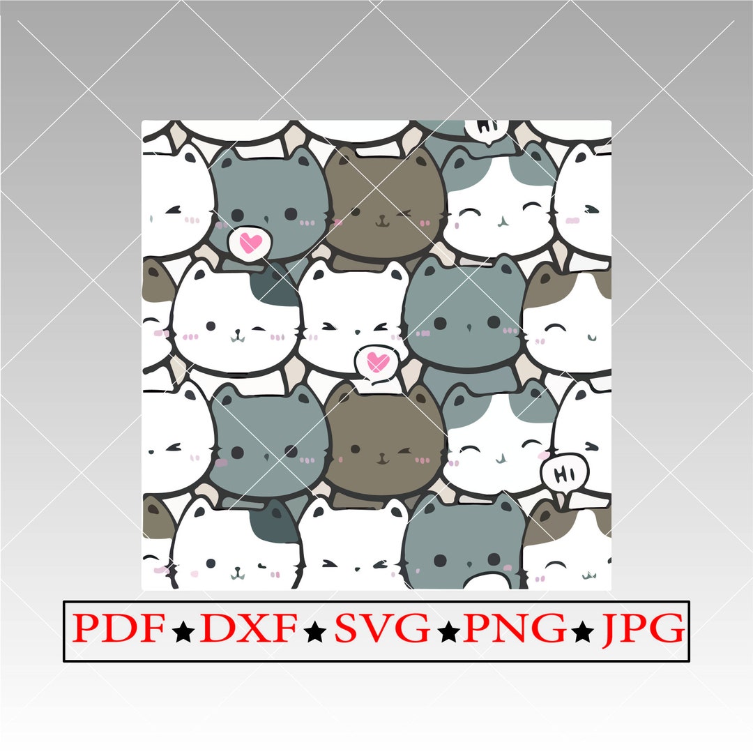 Cute Cats Svg Kitty Design Svg Cut Files Svg Files for Cricut - Etsy