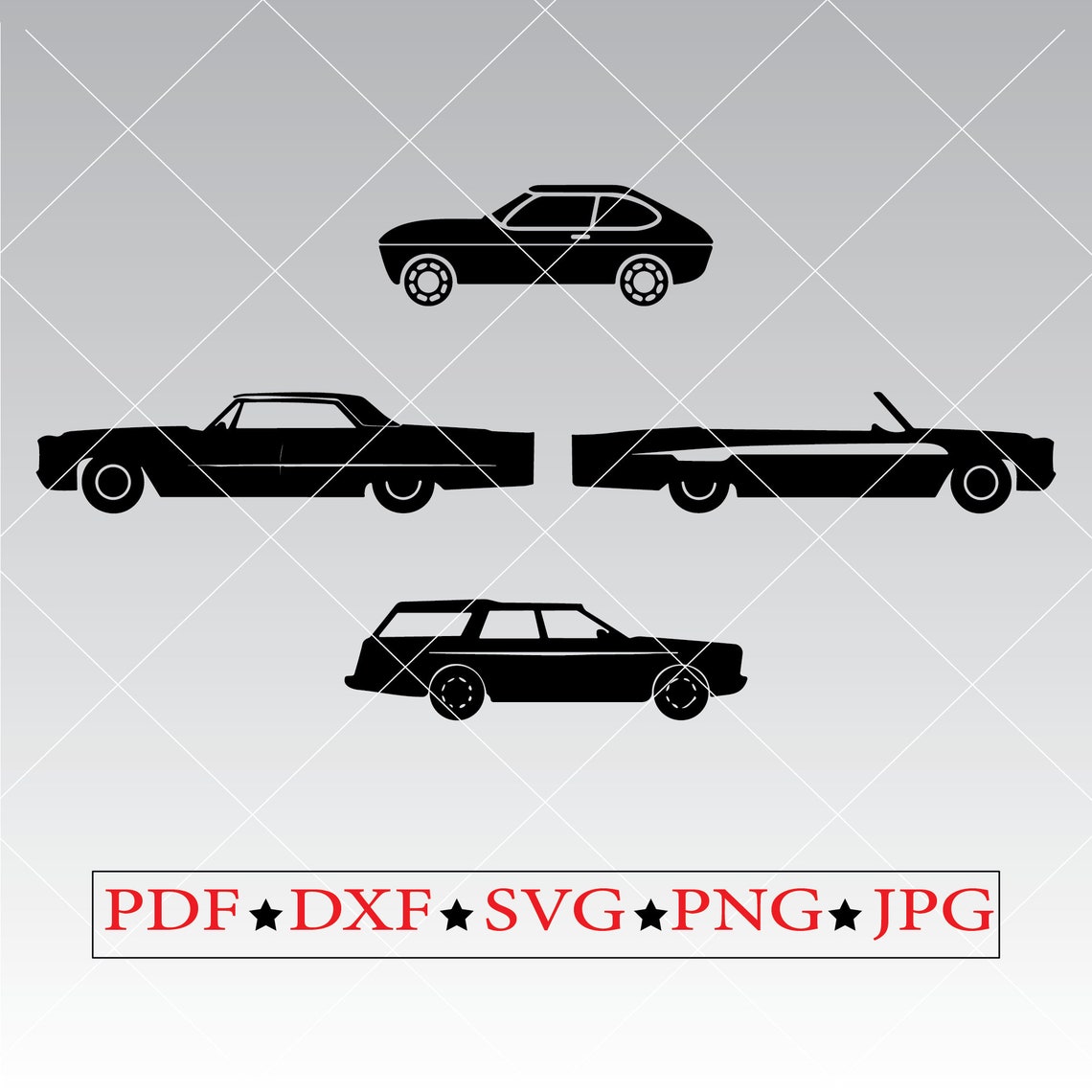 Classic Car Clipart Svg Cars for Gifts Design Svg Clipart Files Classic ...