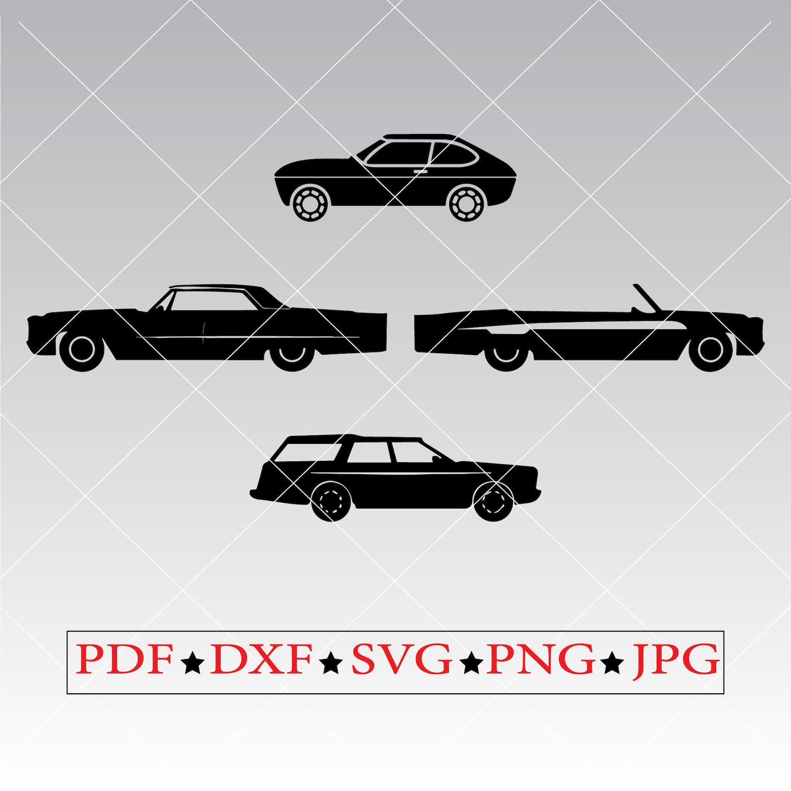 Classic Car Clipart Svg Cars for Gifts Design Svg Clipart Files Classic ...