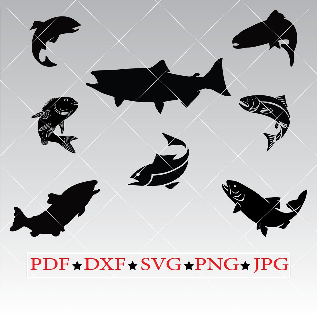 Fish Svg Fish Clipart for Gifts Design Svg Clipart Files Fishing Svg ...