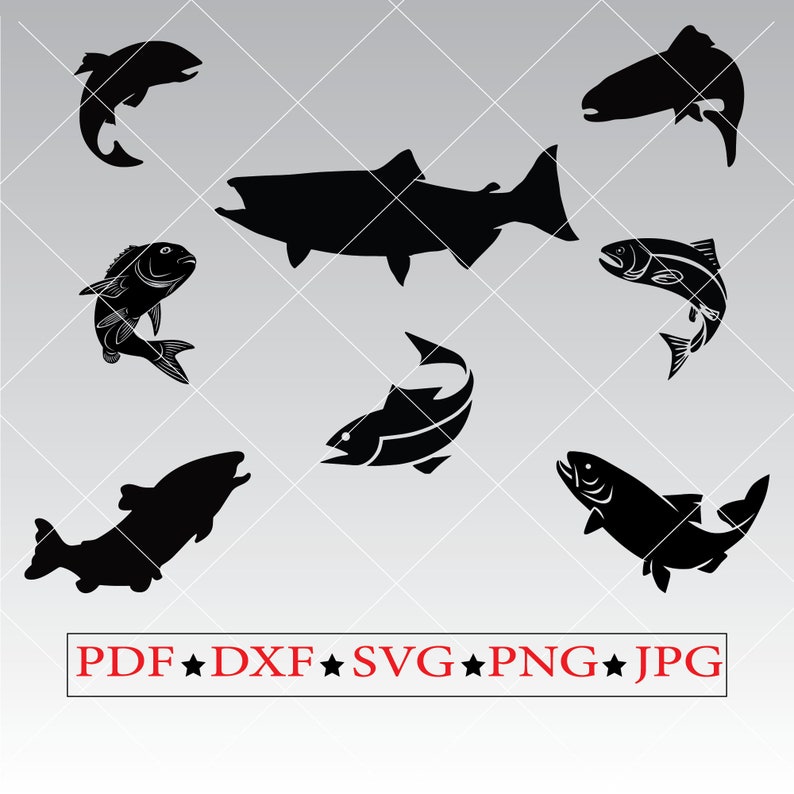 Fish Svg Fish Clipart for Gifts Design Svg Clipart Files Fishing Svg ...