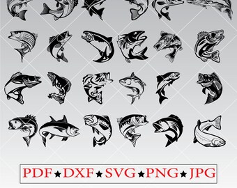 Fish Svg Fish Clipart for Gifts Design Svg Clipart Files Fishing Svg ...