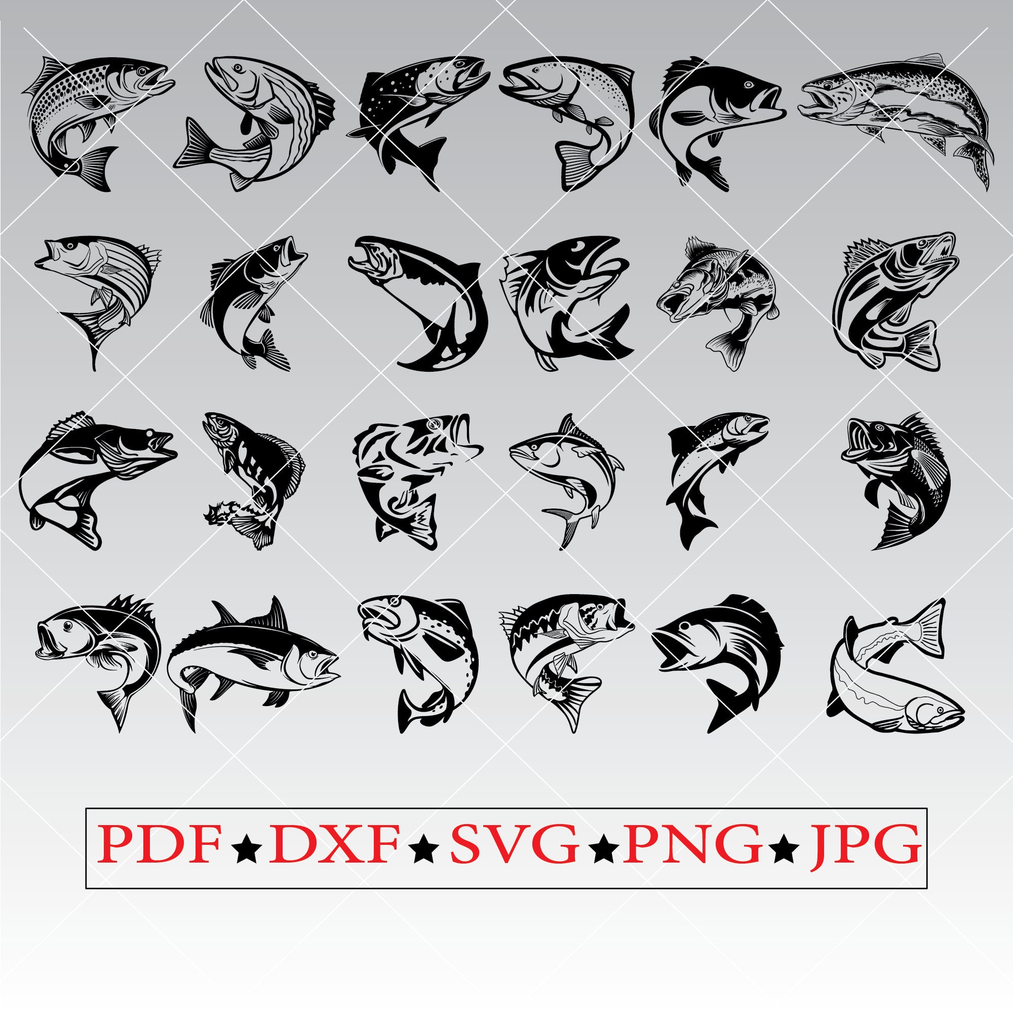 Fish Svg Fish Clipart for Gifts Design Svg Clipart Files Fishing Svg ...