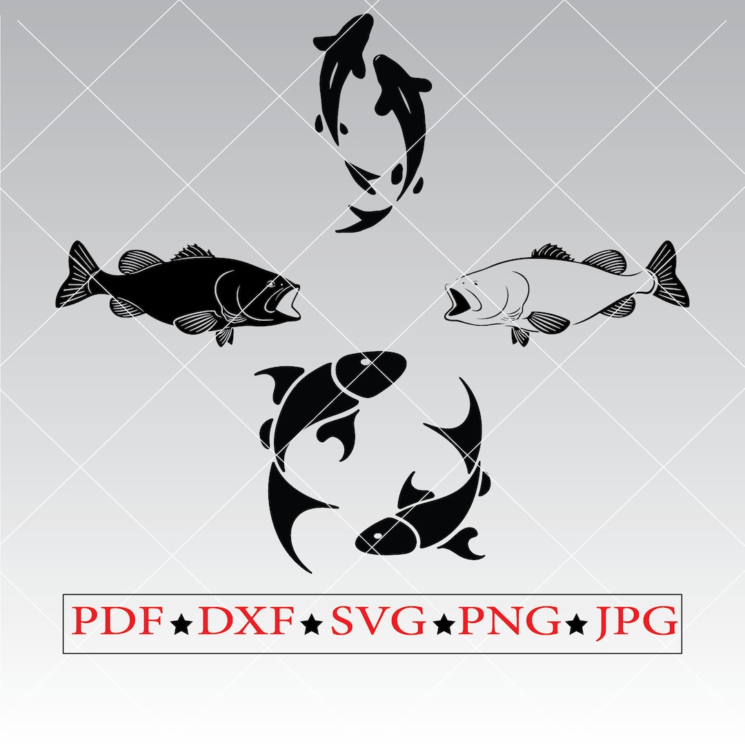 Fish Svg Fish Clipart for Gifts Design Svg Clipart Files Fishing Svg ...