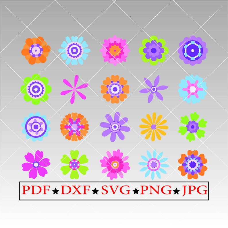 Flowers Clipart Svg Flowers for Gifts Design Svg Clipart Files - Etsy