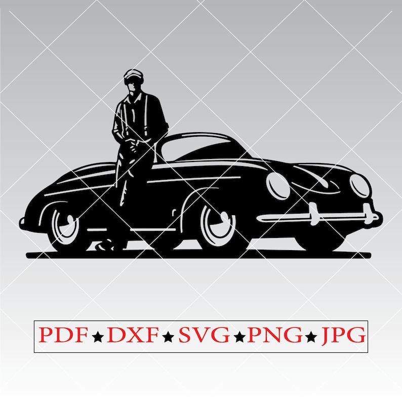 Classic Roadster SVG Bundle, Vintage German Car PNG Clipart for Cricut ...