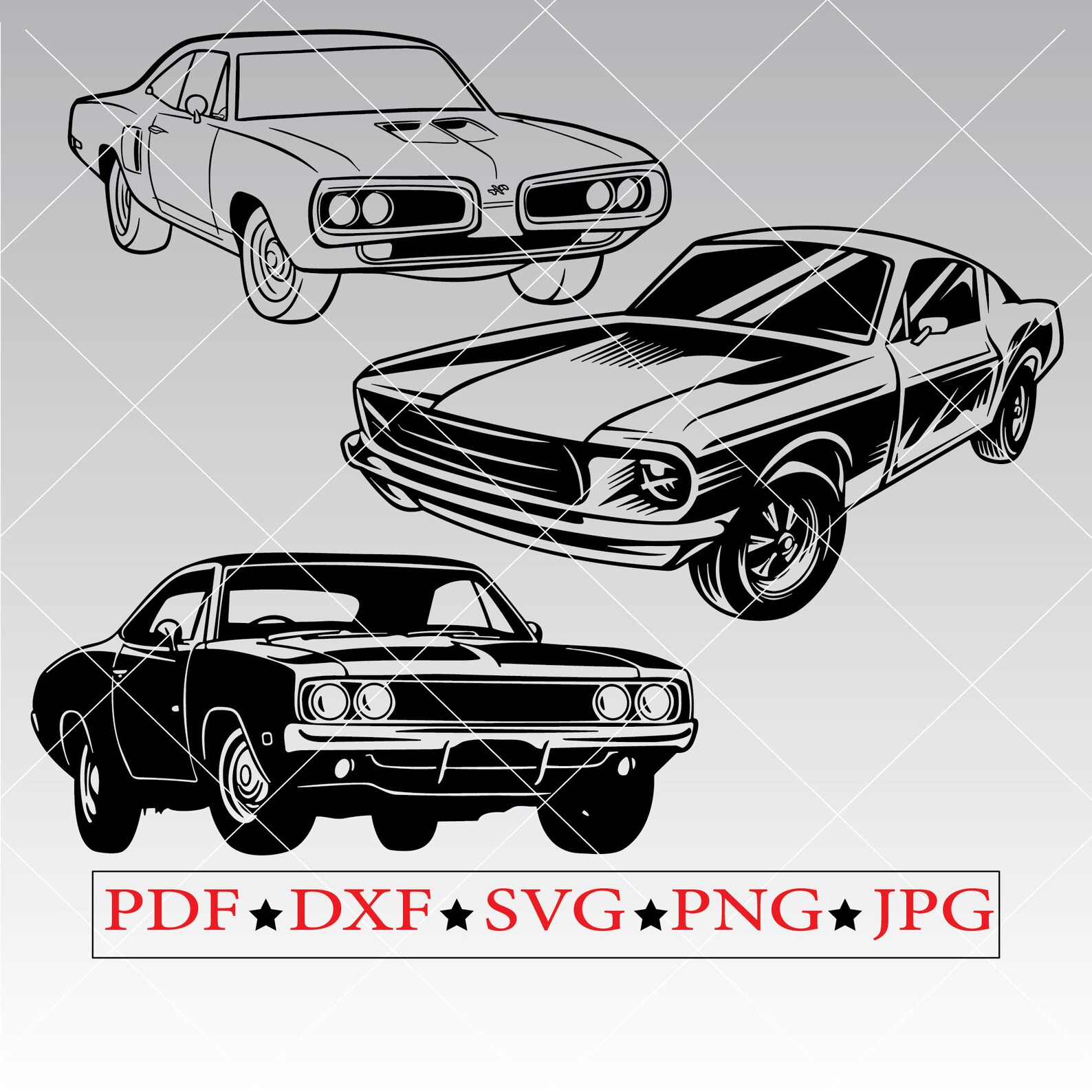 Muscle Car SVG Bundle, Vintage Hot Rod Clipart (digital Download) - Etsy