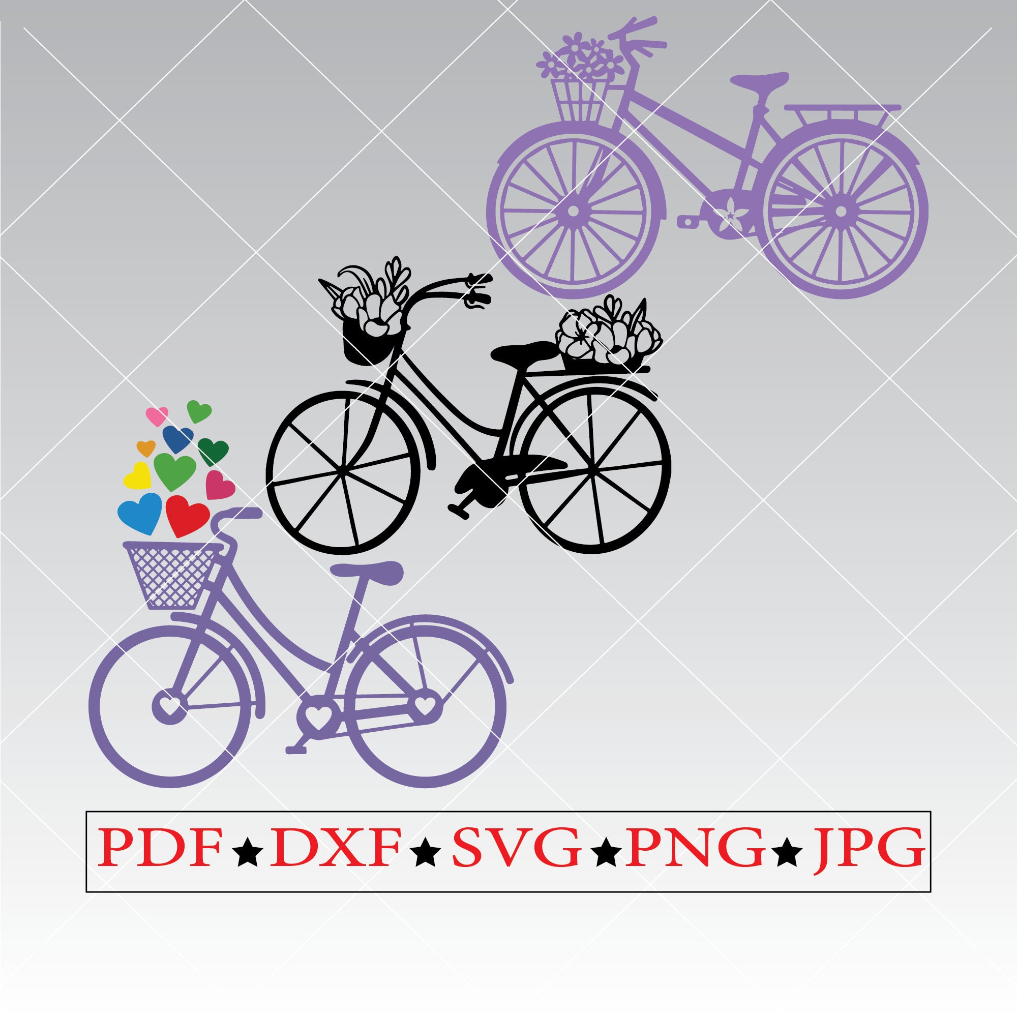 Bicycle Svg Bike Svg for Gifts Design Svg Clipart Files Love Svg Files ...