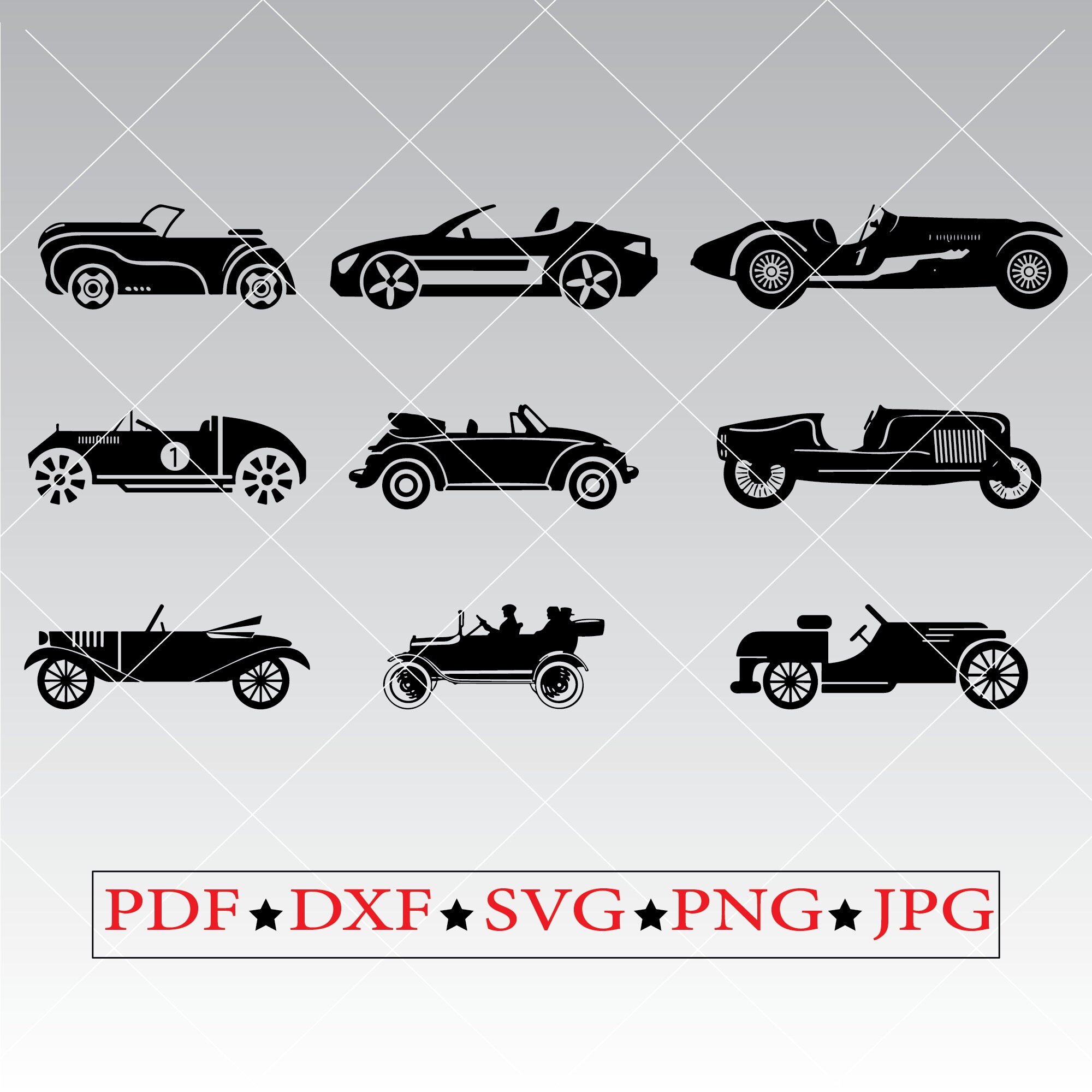 Classic Car Clipart Svg Cars for Gifts Design Svg Clipart Files Classic ...