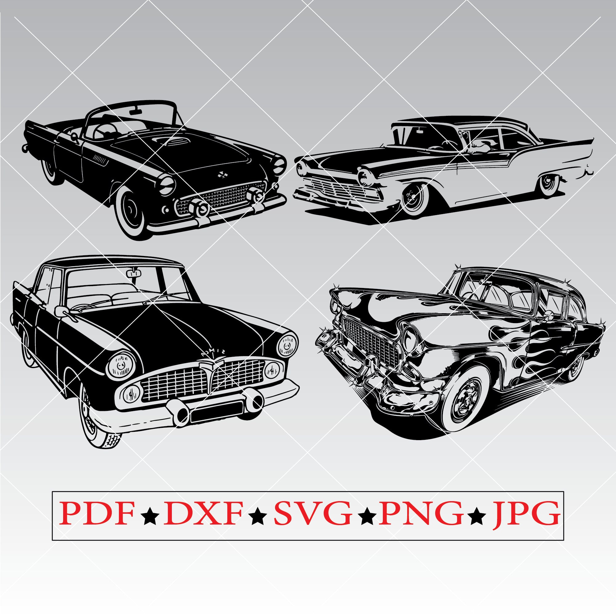 Classic Car Clipart Svg Cars for Gifts Design Svg Clipart Files Classic ...