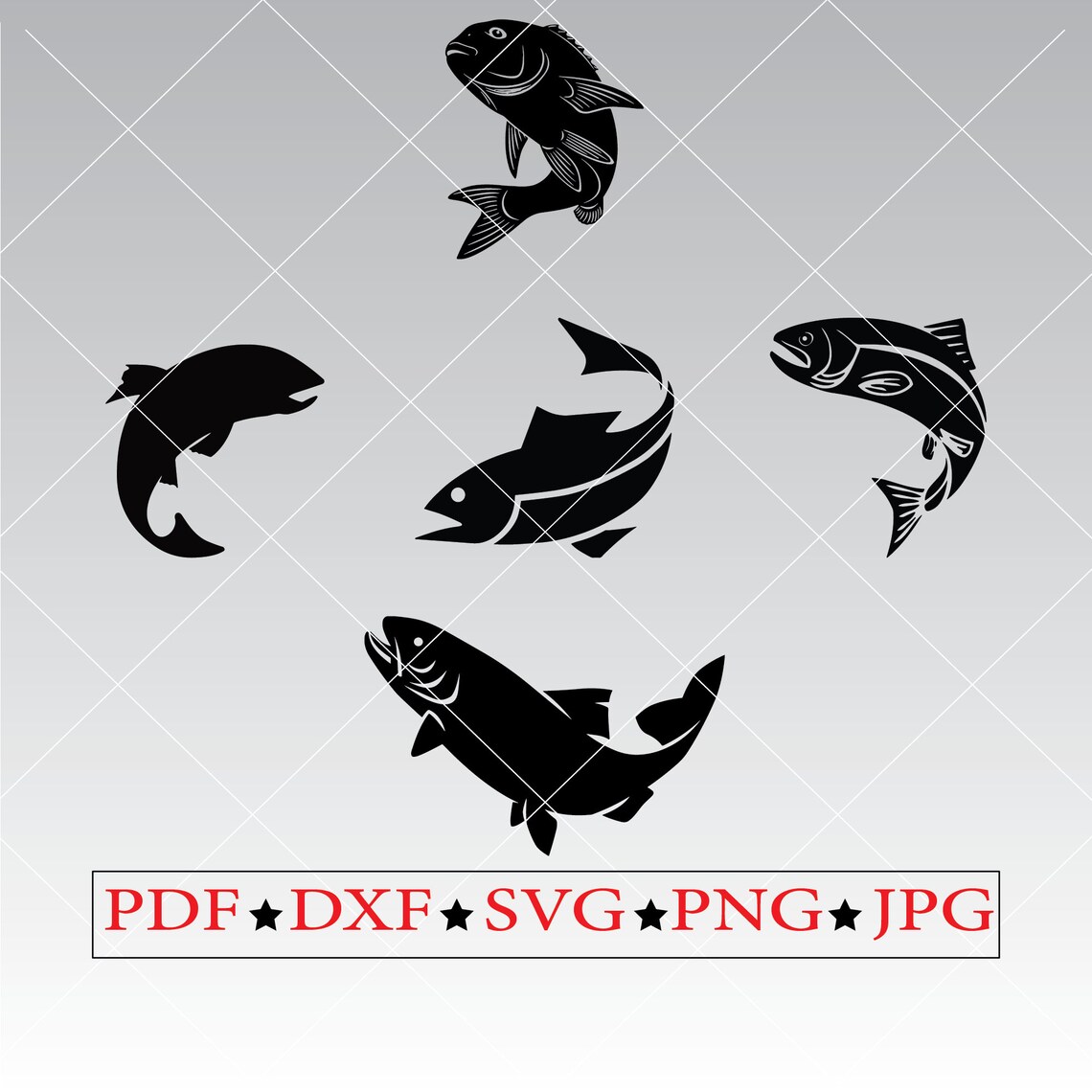 Fish Svg Fish Clipart for Gifts Design Svg Clipart Files Fishing Svg ...