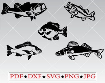Fish Svg Fish Clipart for Gifts Design Svg Clipart Files Fishing Svg ...
