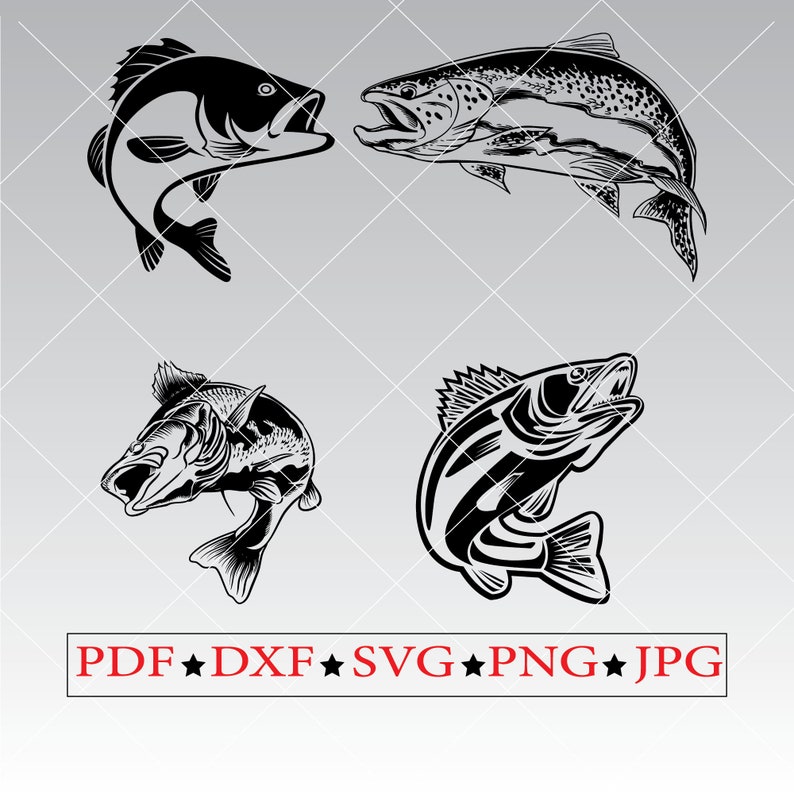 Fish Svg Fish Clipart for Gifts Design Svg Clipart Files Fishing Svg ...