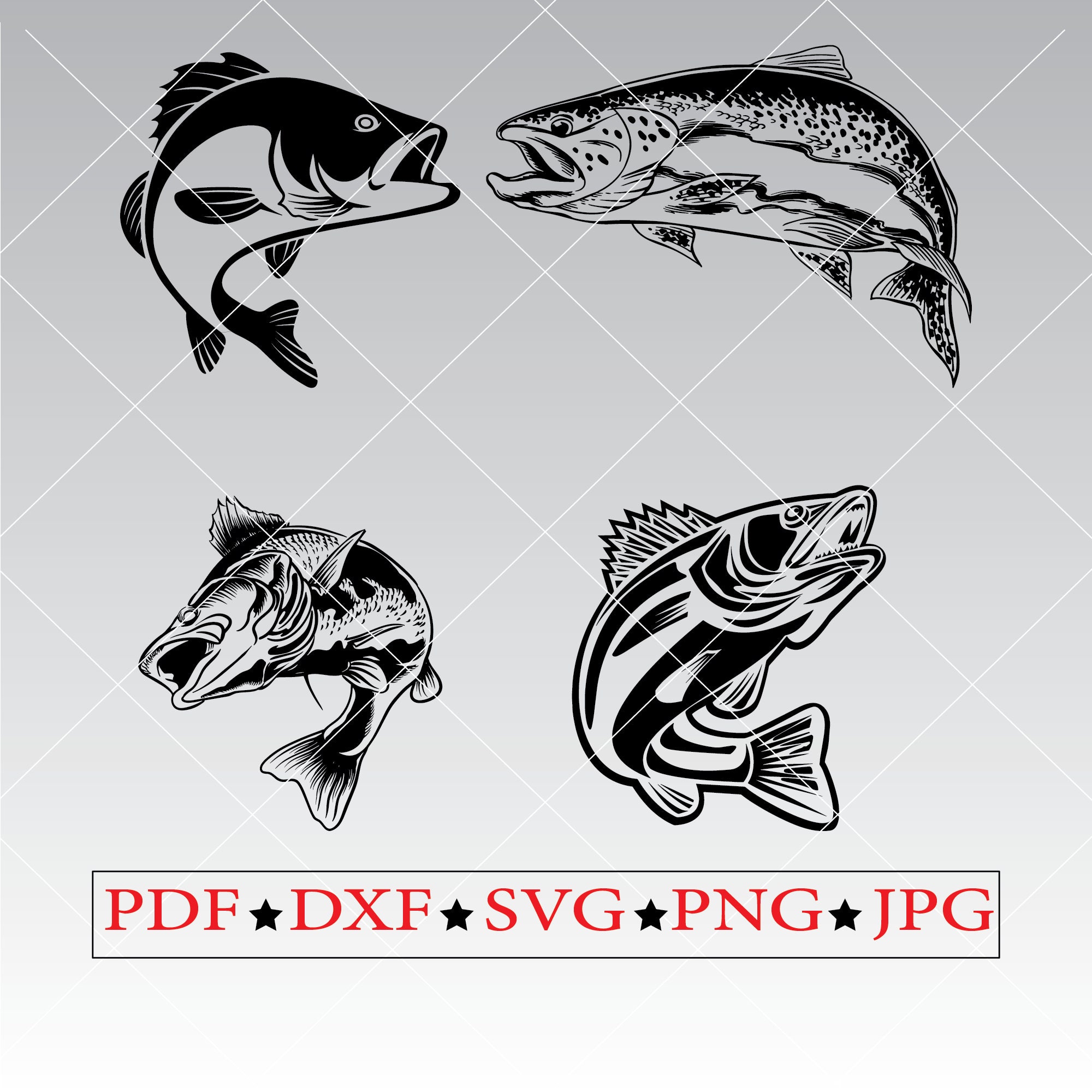 Fish Svg Fish Clipart for Gifts Design Svg Clipart Files Fishing Svg ...