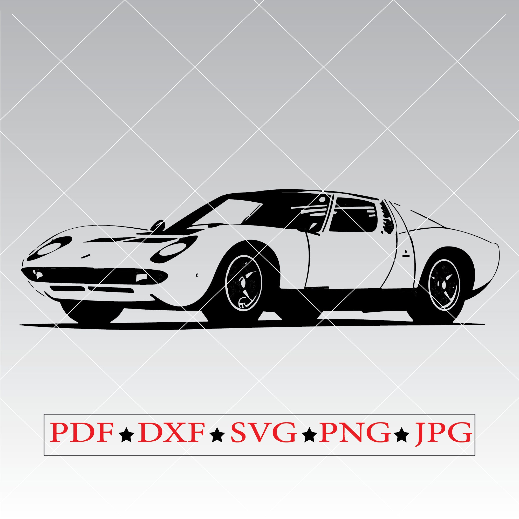 Classic Sport Car Clipart Svg Cars for Gifts Design Svg Clipart Files ...