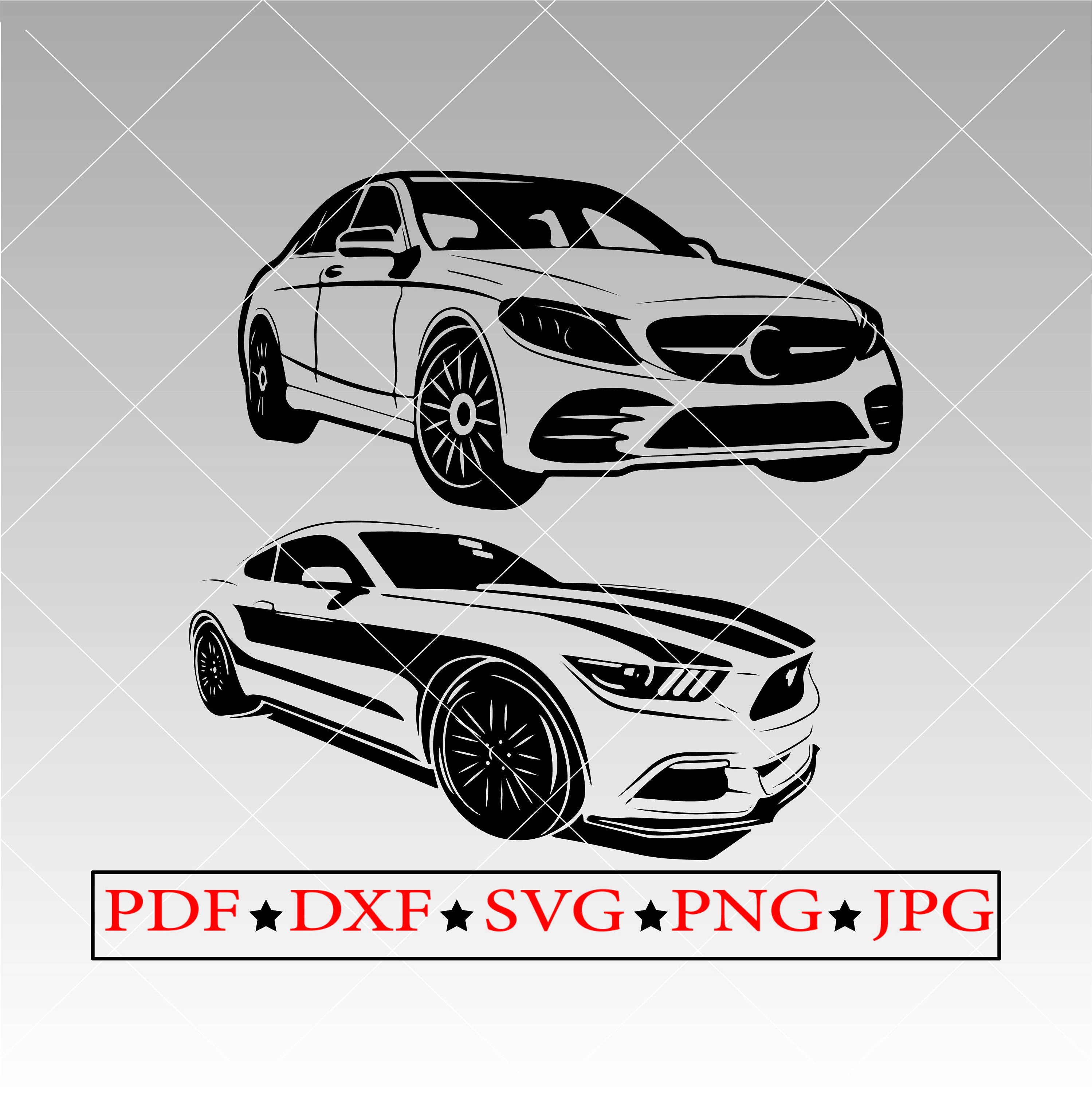 Sport Car SVG Bundle, Luxury Race Car PNG Clipart for Cricut, Supercar ...