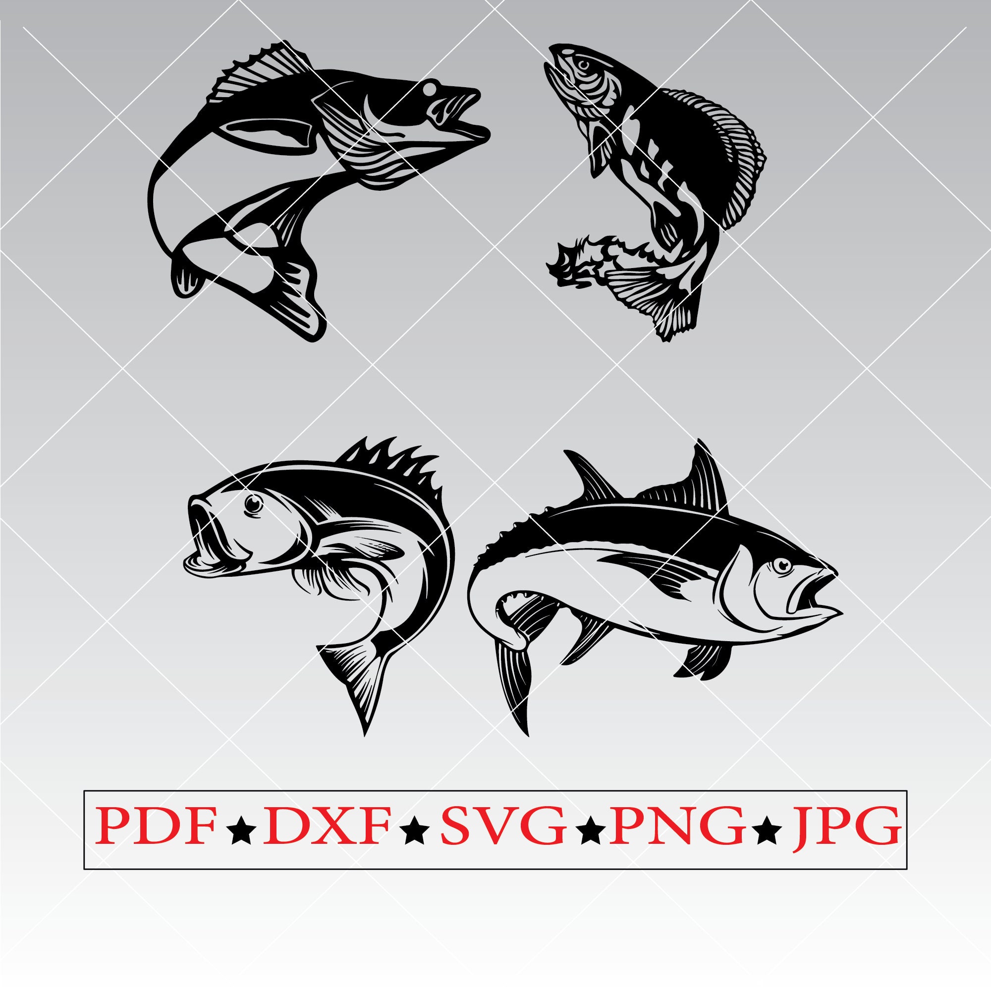 Fish Svg Fish Clipart for Gifts Design Svg Clipart Files Fishing Svg ...