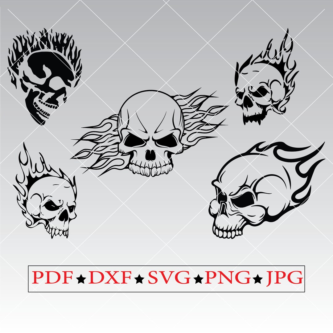 Skull Svg for Gifts Skull Design Svg Clipart Files Skull Svg Files for ...