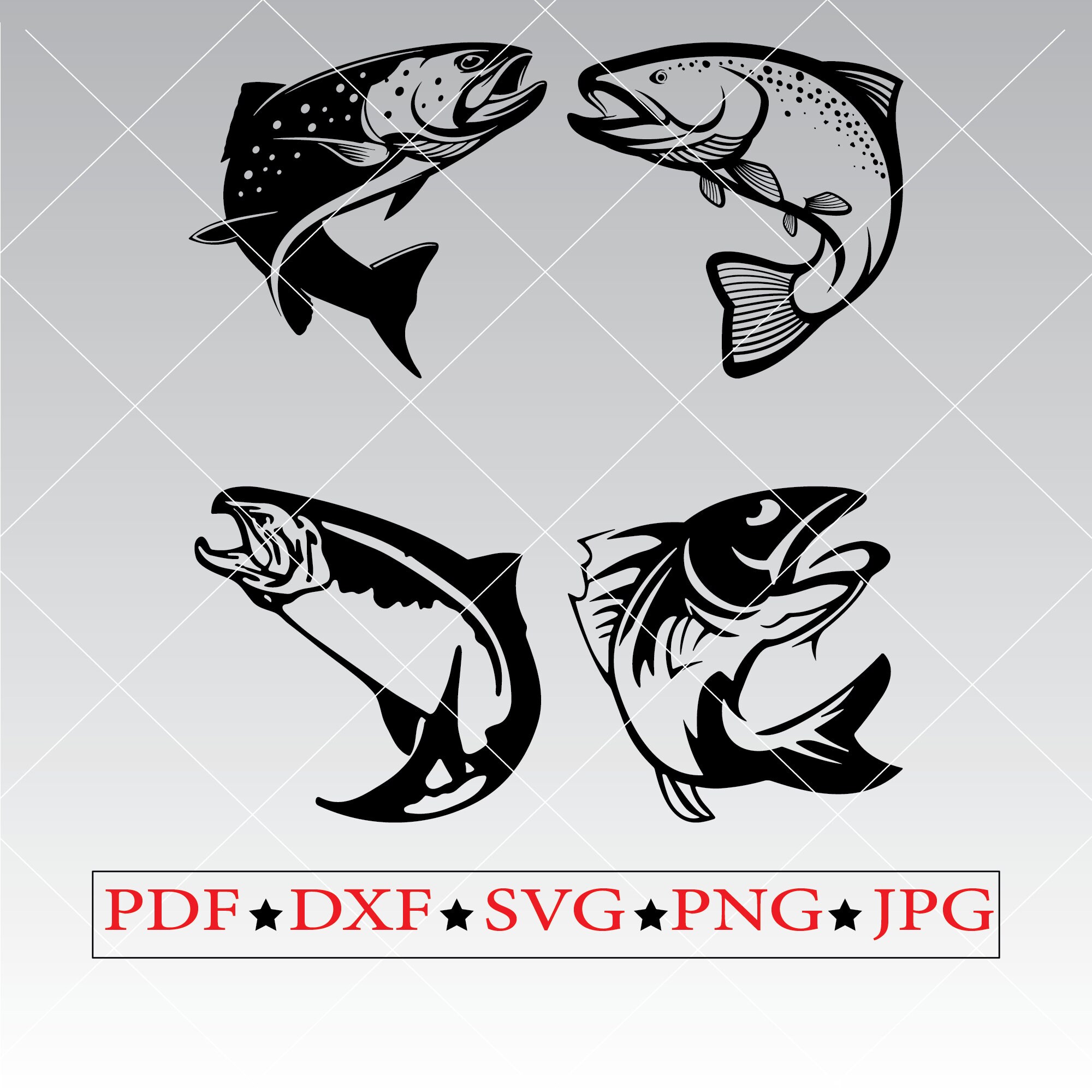 Fish Svg Fish Clipart for Gifts Design Svg Clipart Files Fishing Svg ...