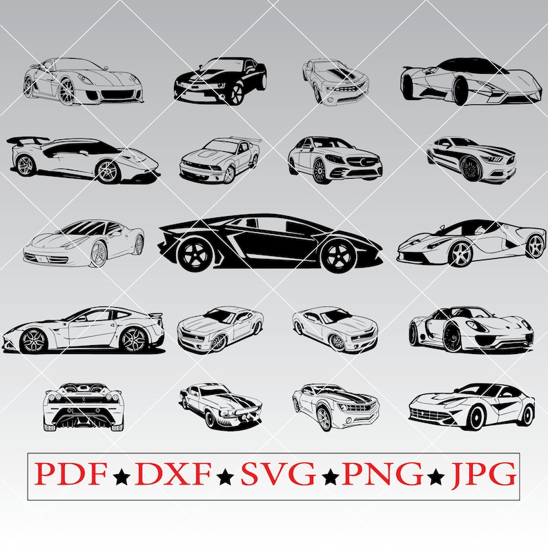 Sport Car Clipart Svg Cars for Gifts Design Svg Clipart Files Sport ...
