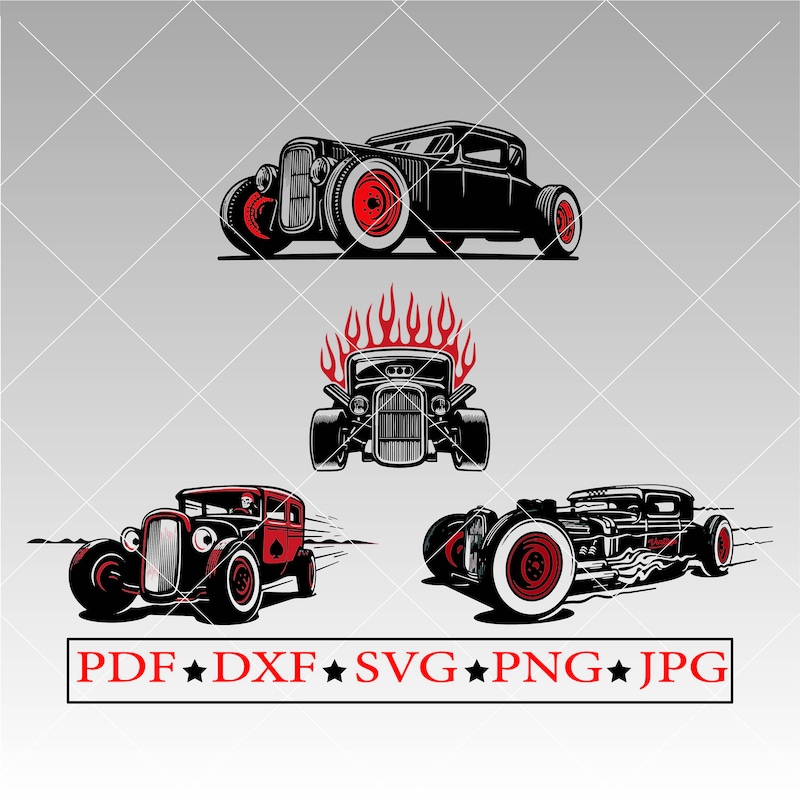 Hot Rod Svg - Etsy New Zealand