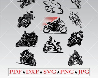 Motorcycle Clipart Svg Biking for Gifts Design Svg Clipart Files Ride ...