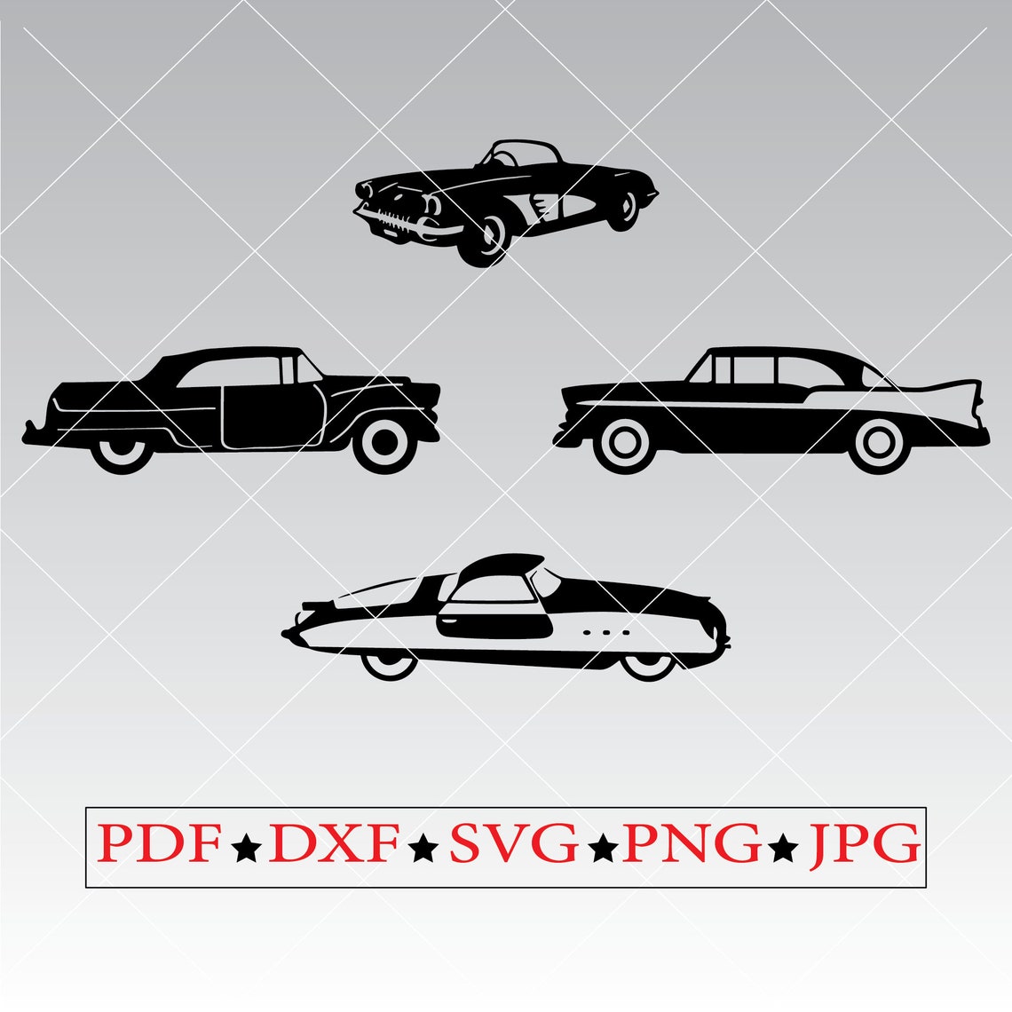 Classic Car Clipart Svg Cars for Gifts Design Svg Clipart Files Classic ...