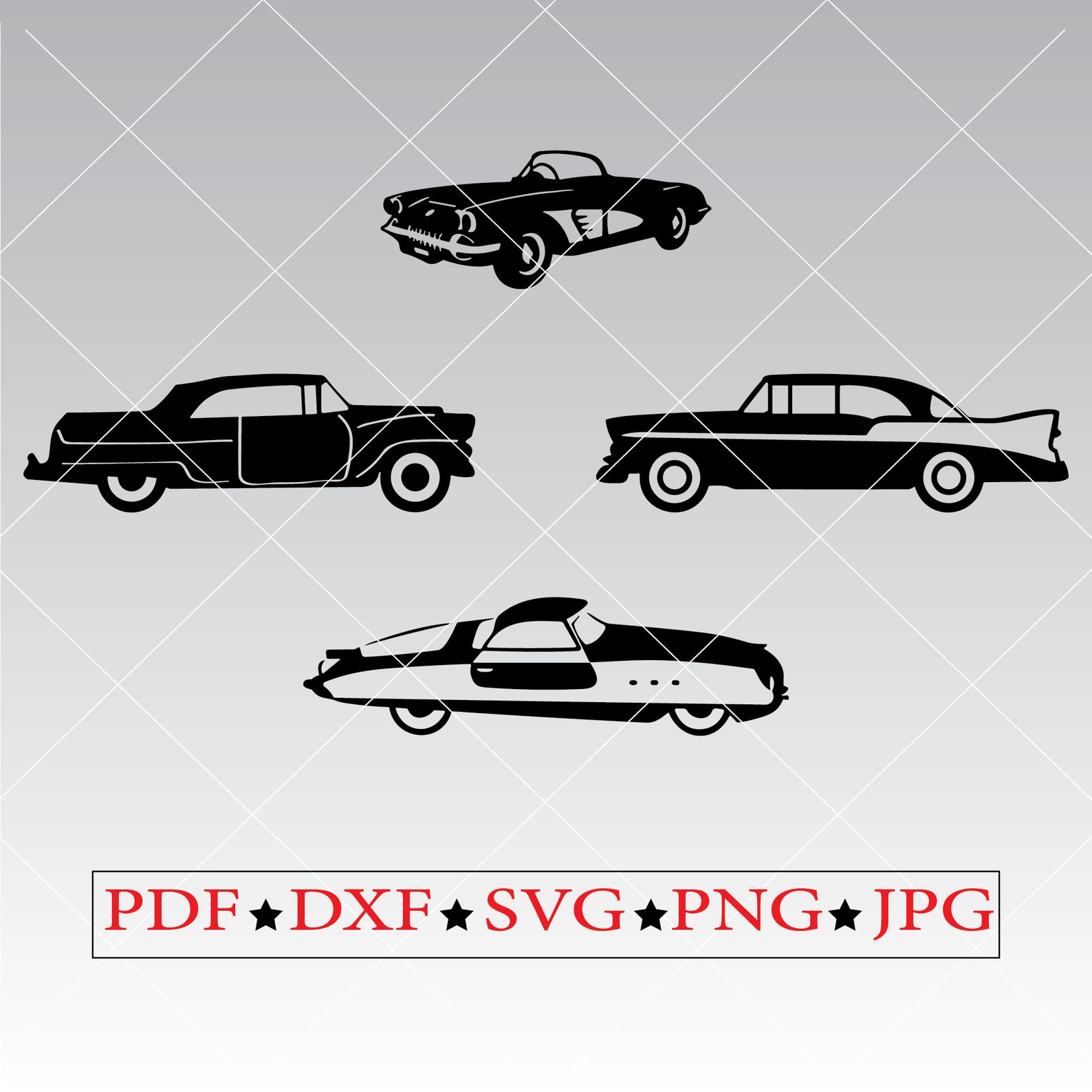 Classic Car Clipart Svg Cars for Gifts Design Svg Clipart Files Classic ...