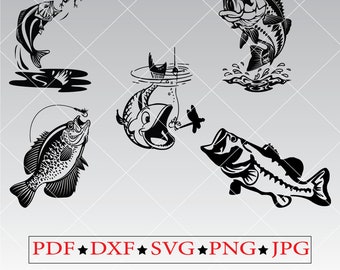 Fish Svg Fish Clipart for Gifts Design Svg Clipart Files Fishing Svg ...