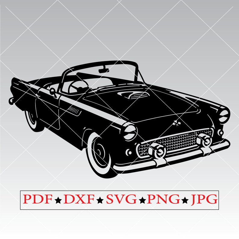 Classic Convertible SVG Bundle, Vintage Hot Rod PNG Clipart for Cricut ...