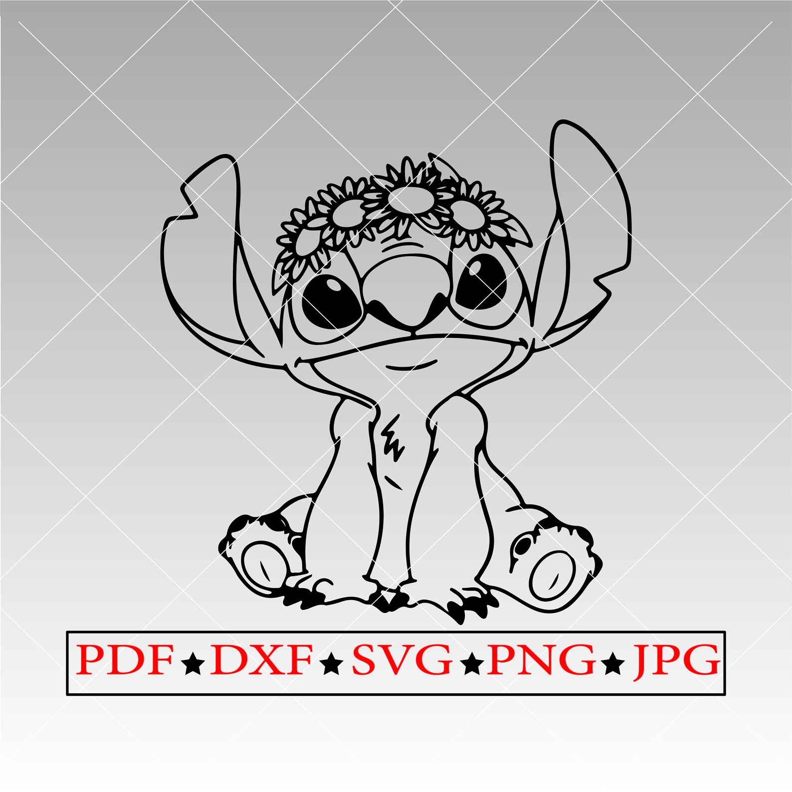 Stitch Ohana SVG Bundle, Hawaiian Flower PNG Clipart for Cricut, Luau ...