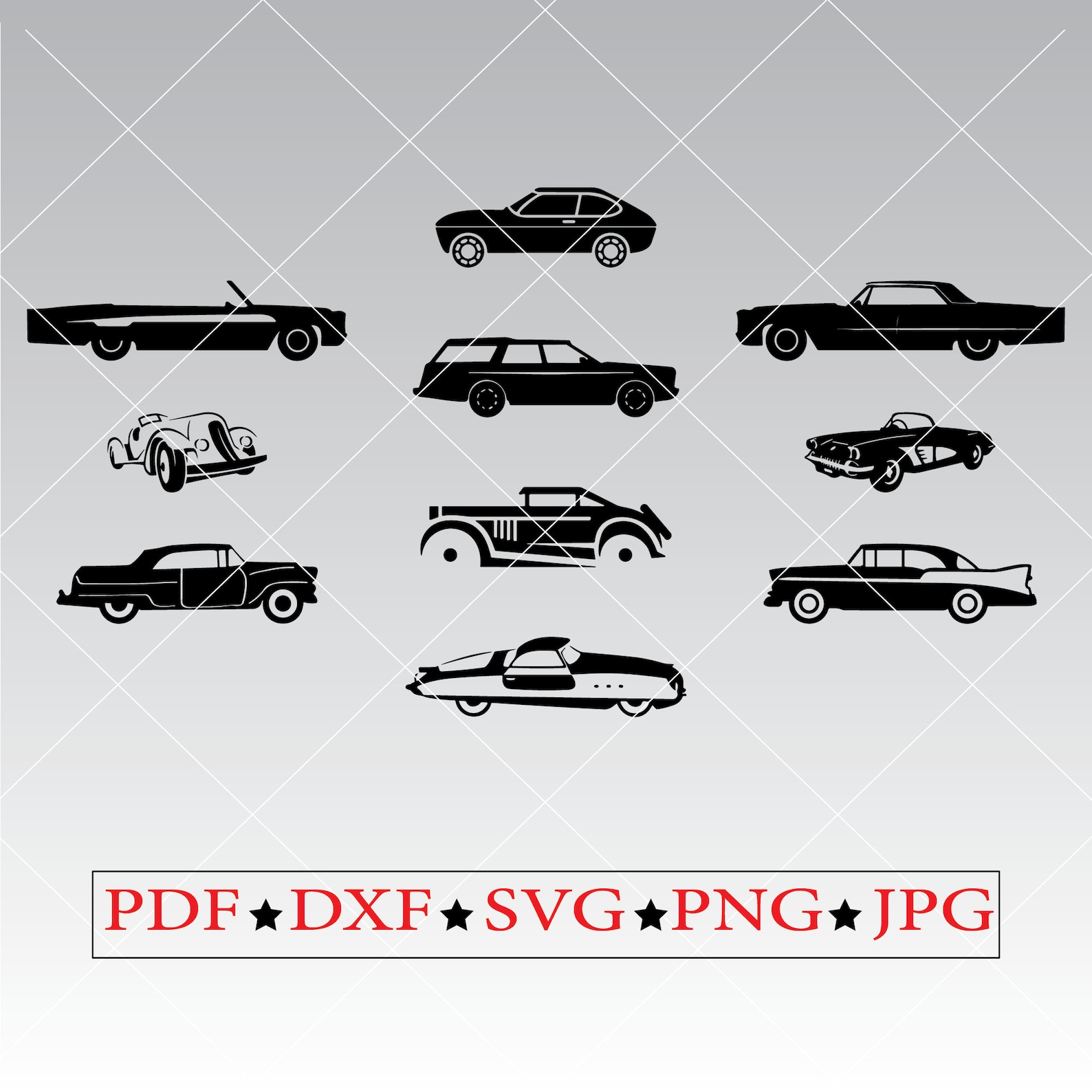 Classic Car Clipart Svg Cars for Gifts Design Svg Clipart Files Classic ...