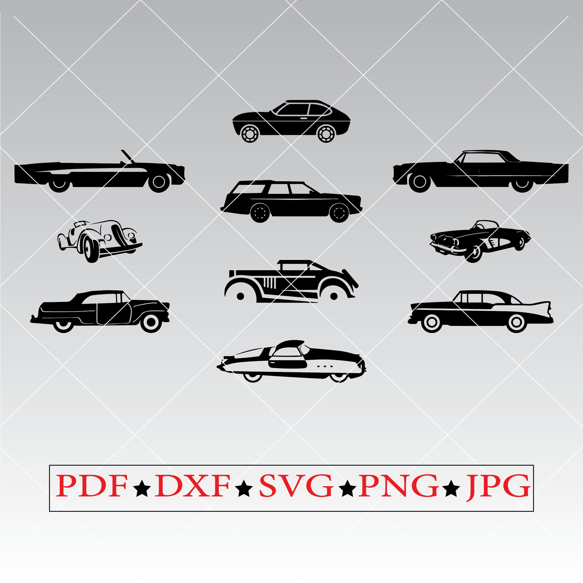 Classic Car Clipart Svg Cars for Gifts Design Svg Clipart Files Classic ...