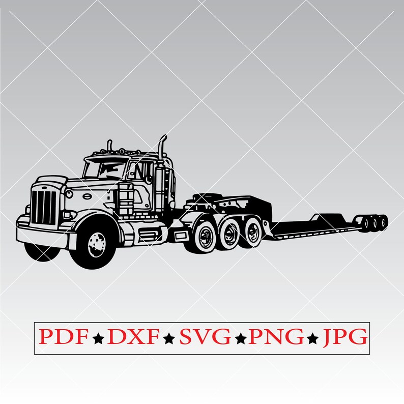 Semi Truck SVG Bundle, Big Rig Driver PNG Clipart for Cricut, Trucker ...