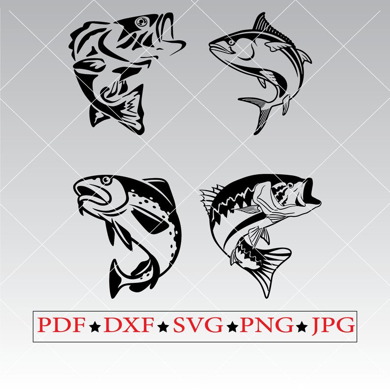Fish Svg Fish Clipart for Gifts Design Svg Clipart Files Fishing Svg ...