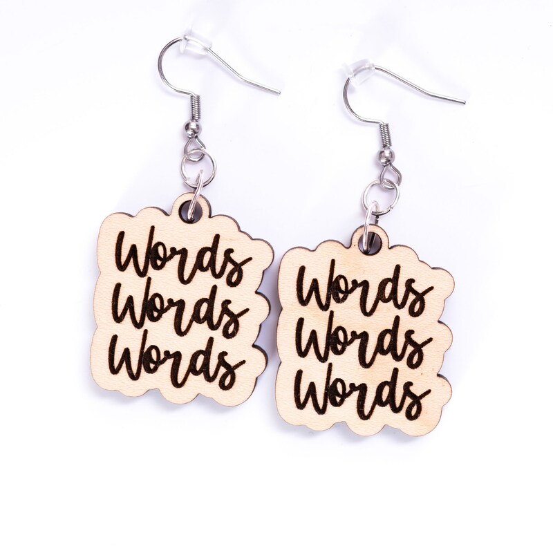 Earrings With Words - Etsy