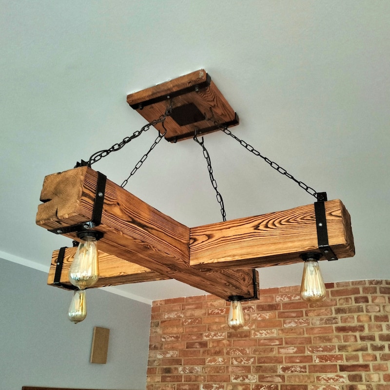 Wooden Beam Light Fixture