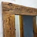 Natural Wood Wall Mirror. Rustic Wooden Mirror. Handcrafted Retro Frame ...