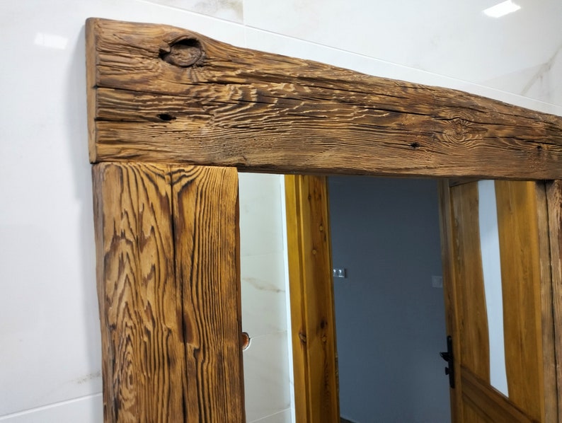 Natural Wood Wall Mirror. Rustic Wooden Mirror. Handcrafted - Etsy