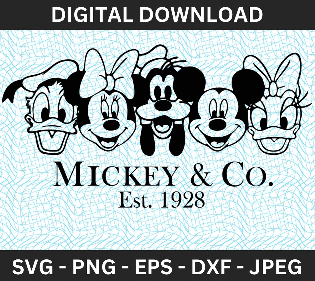 Mickey & Co. Character SVG, EPS, PNG, Dxf - Etsy